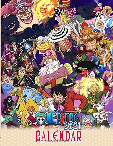 One Piece 2021 Calendar: Colorful Anime Monthly, Weekly Calendar and ...