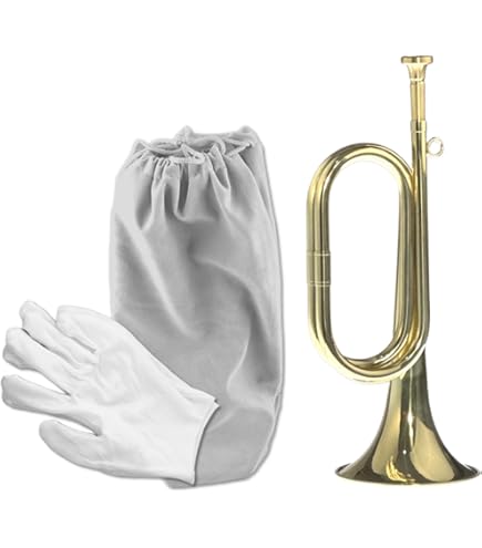 Military Style Bugle With Case - Handcrafted Musical Bugle MI 024 Brass ...