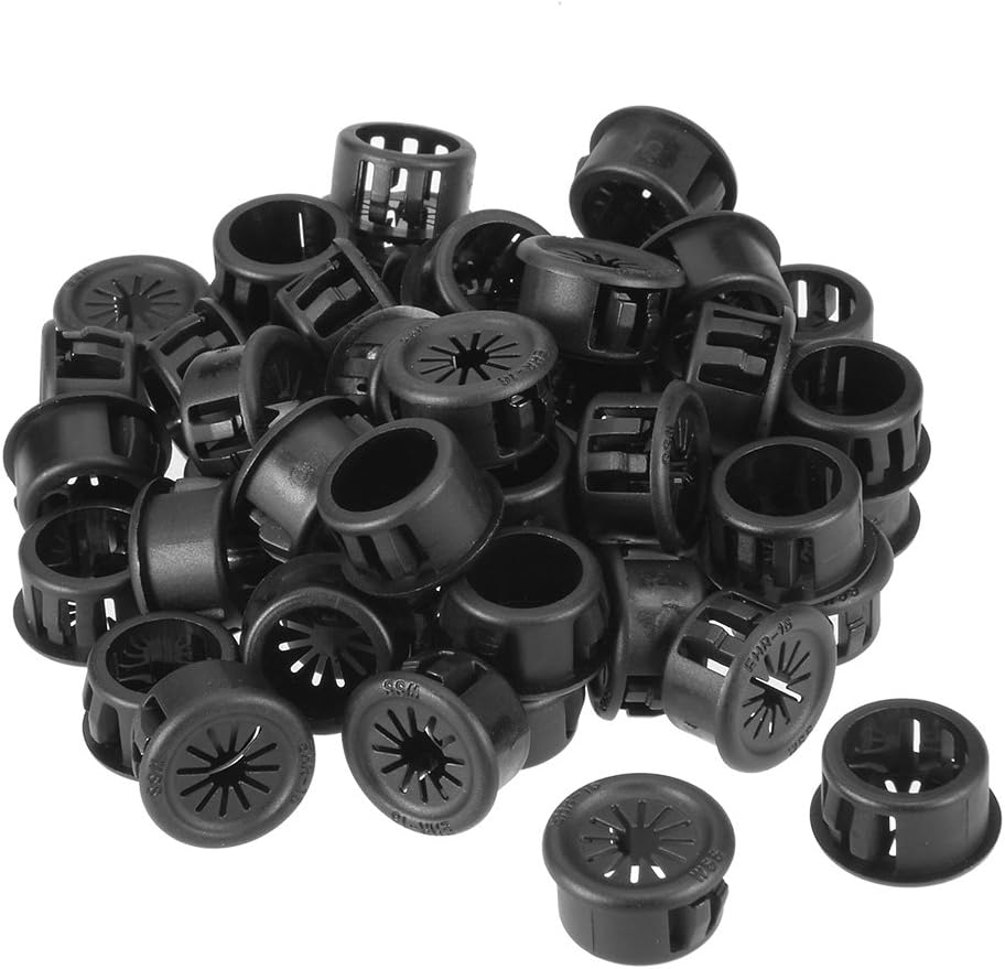 Amazon.com: uxcell 50pcs 16mm Mounted Dia Cable Hose Snap Bushing ...