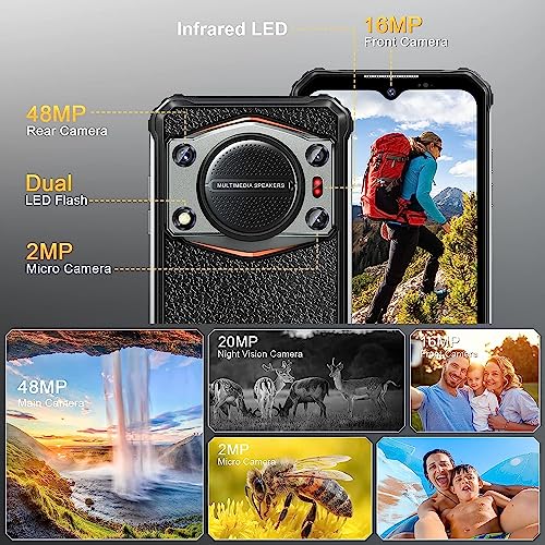 OUKITEL WP22 Rugged Smartphone Unlocked,13GB RAM+256GB ROM,10000mAh ...