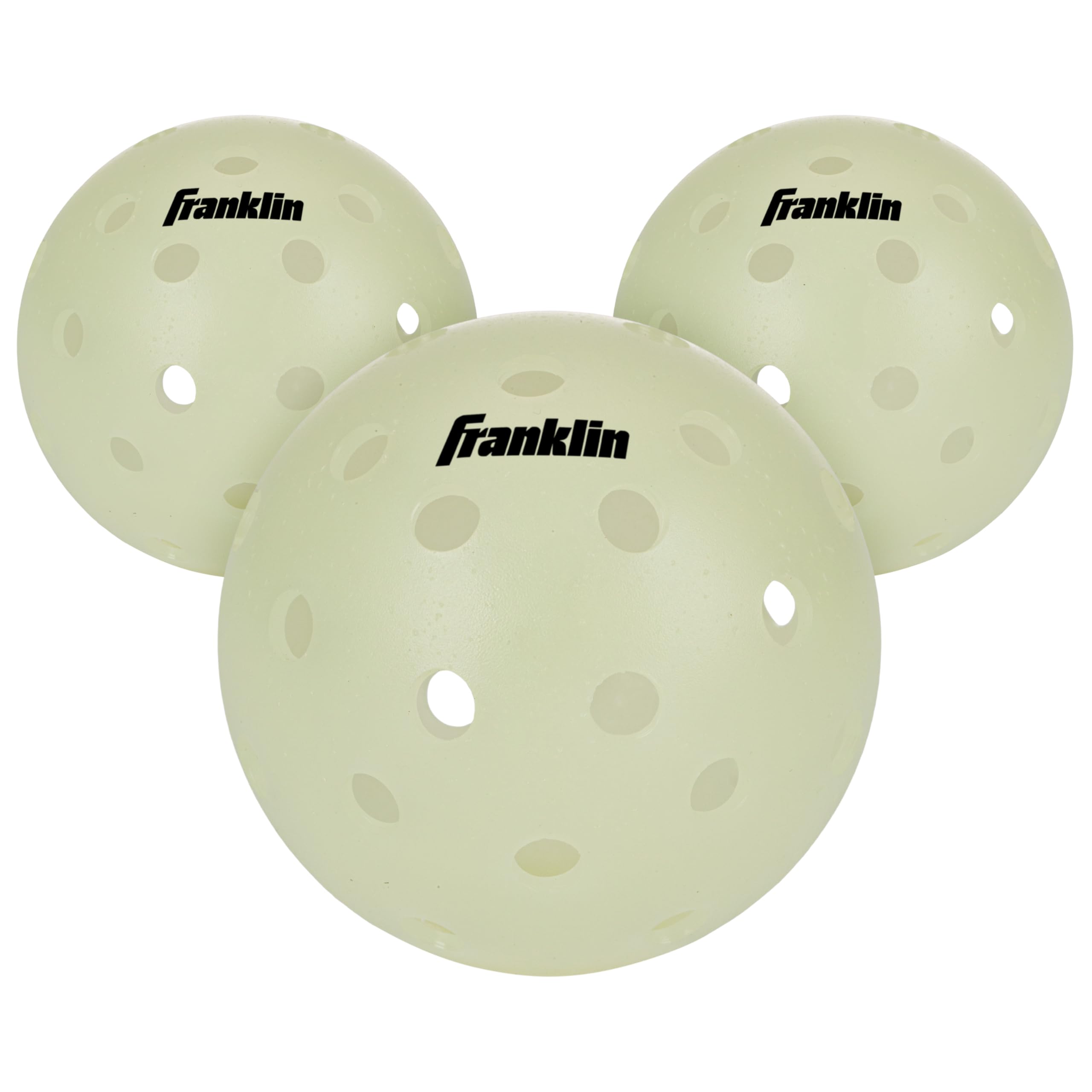 Franklin Sports Glow in The Dark Outdoor Pickleballs - Light Up ...