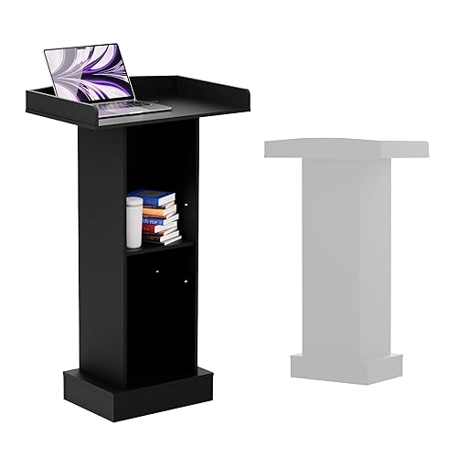 Wood Podium,Simple Podium Stand,12MM Particle Board,Stable Pulpit with ...