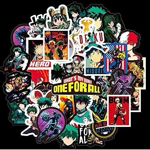 Hipetz MHA Stickers Anime Mix Vinyl Cute My Hero Academia Stickers ...