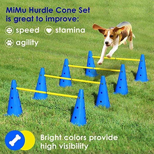 MiMu Hurdle Cone Set – Training Cones and Agility Poles – Adjustable ...