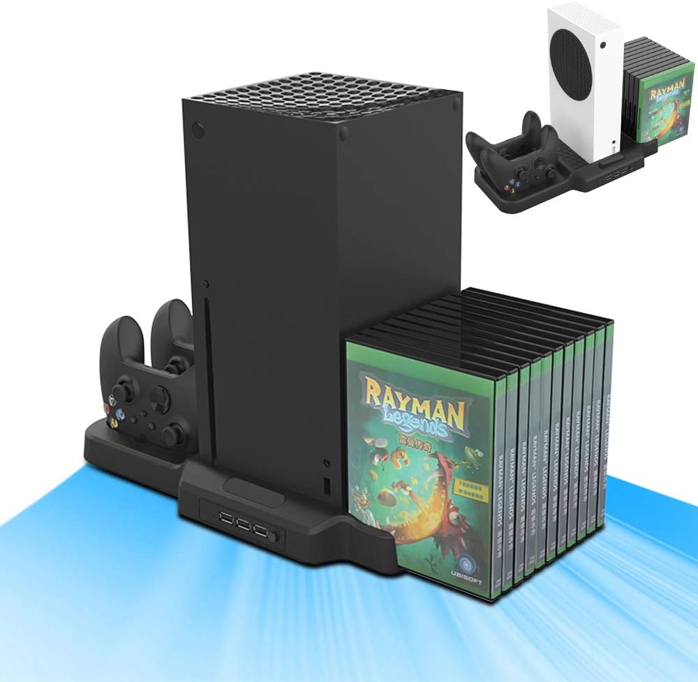 Amazon.com: Vertical Stand for Series X with Cooling Fan Charging ...