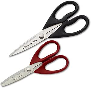Amazon.com: KitchenAid Set of 2 Shears; Black Soft Grip All Purpose and ...