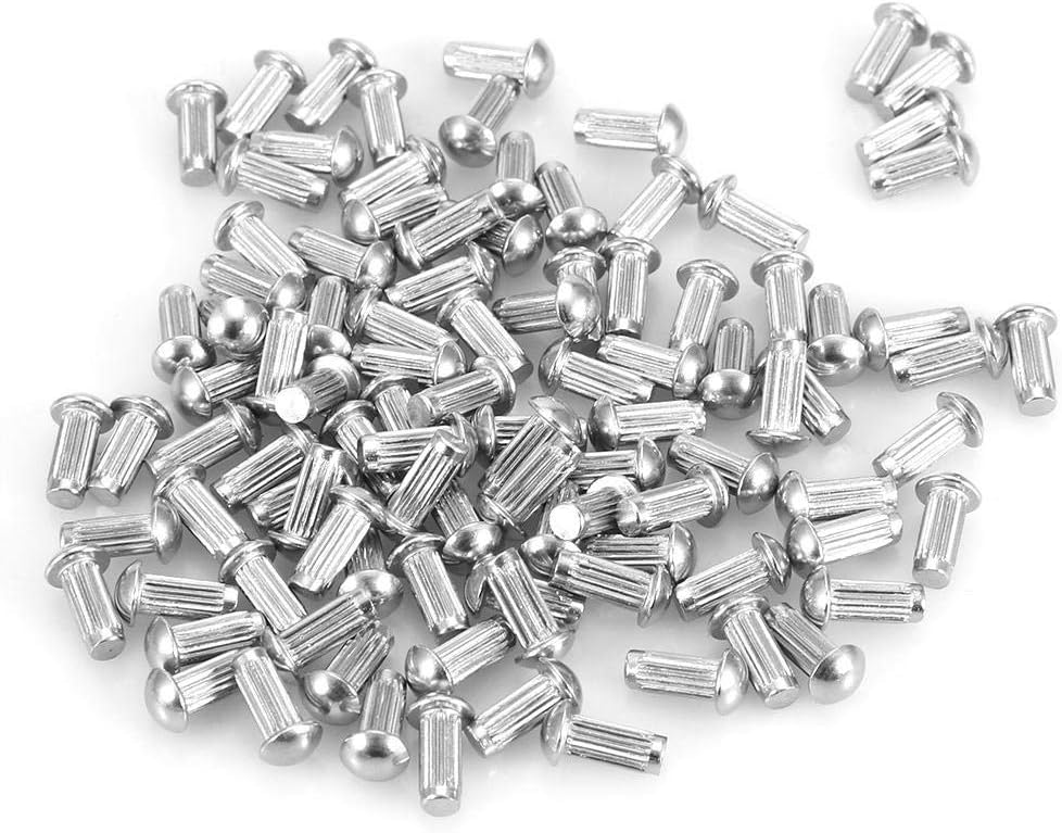 Remache estriado, 100 unids M4 Cabeza redonda Con vástago estriado ...