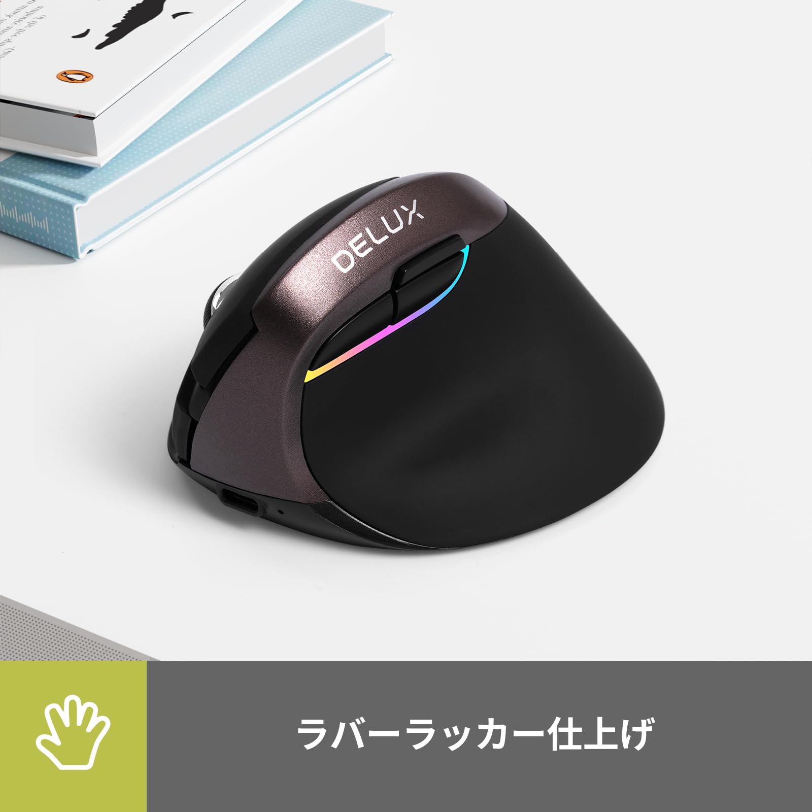 Mua DELUX Wireless Quiet Small Vertical Mouse 4000DPI Bluetooth 2.4GHZ ...