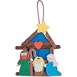 Amazon.com: Fun Express Felt Nativity Ornament Craft Kit - Makes 12 ...