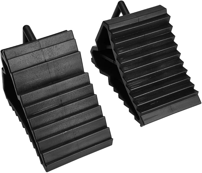 Amazon.com: Rubber Wheel Chock, 2pcs Heavy Duty Car Anti-slip Block ...