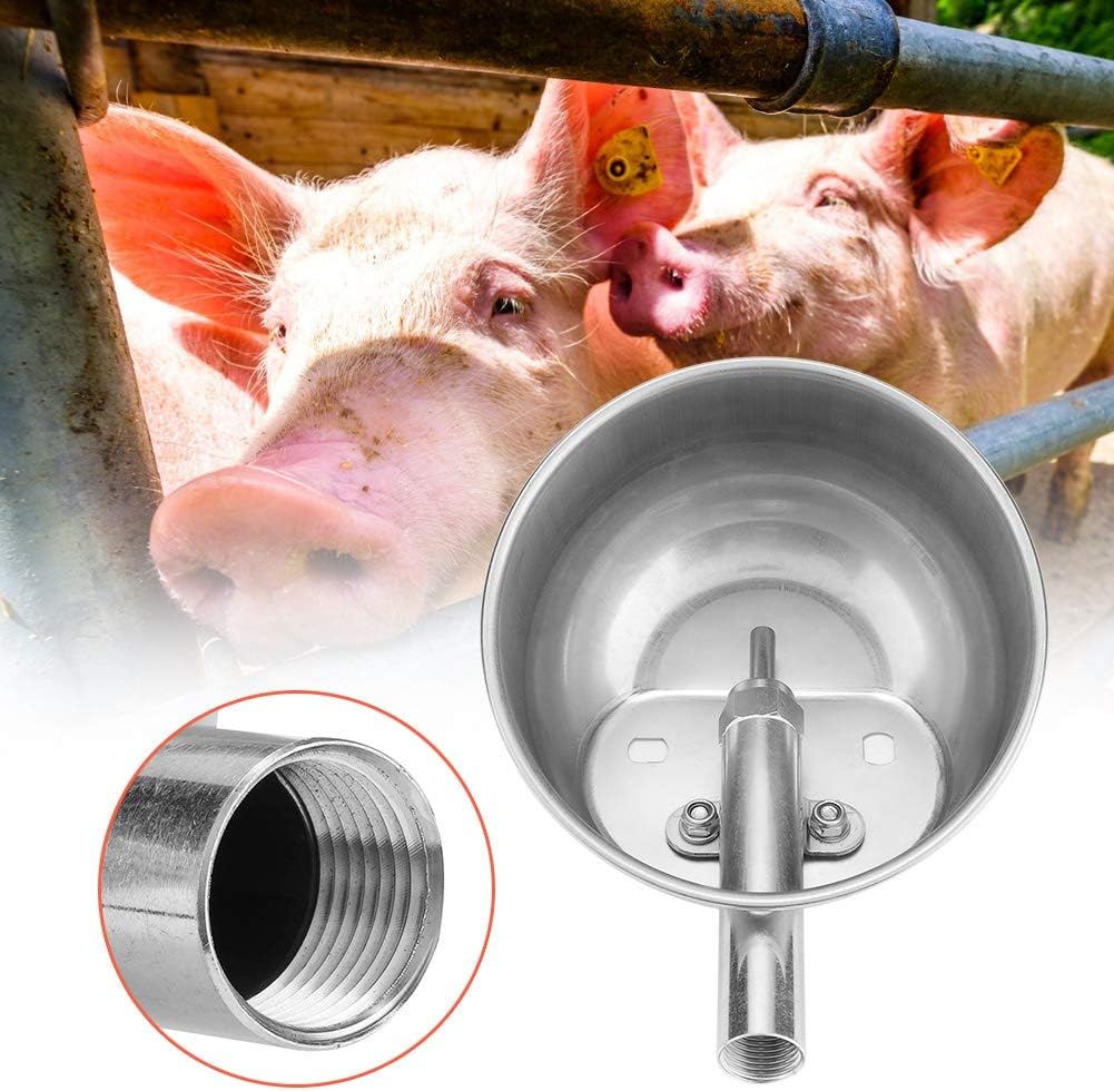 ViaGasaFamido Livestock Waterer, Stainless Steel Pig Drinking Water ...