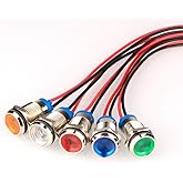 Amazon.com: Gebildet 10pcs 6mm 1/4" AC/DC 12-24V LED Metal Indicator ...