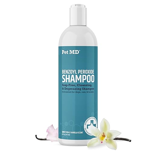 Pet MD - Benzoyl Peroxide Medicated Shampoo for Dogs and Cats ...