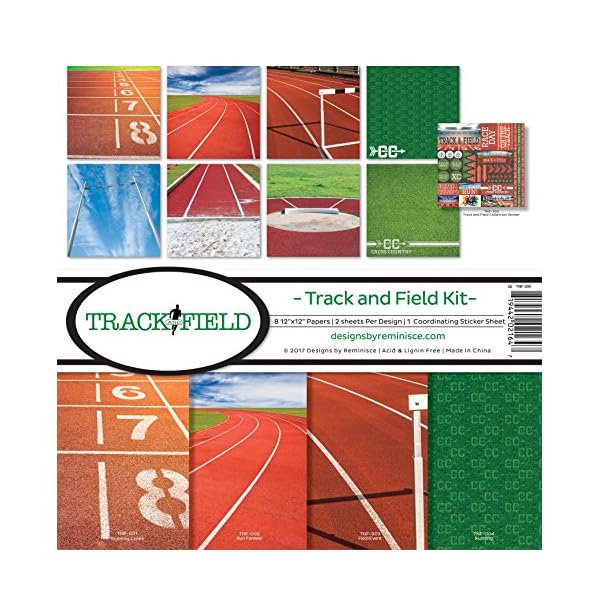 Reminisce Track and Field Collection Scrapbook Kit, Track & Field ...