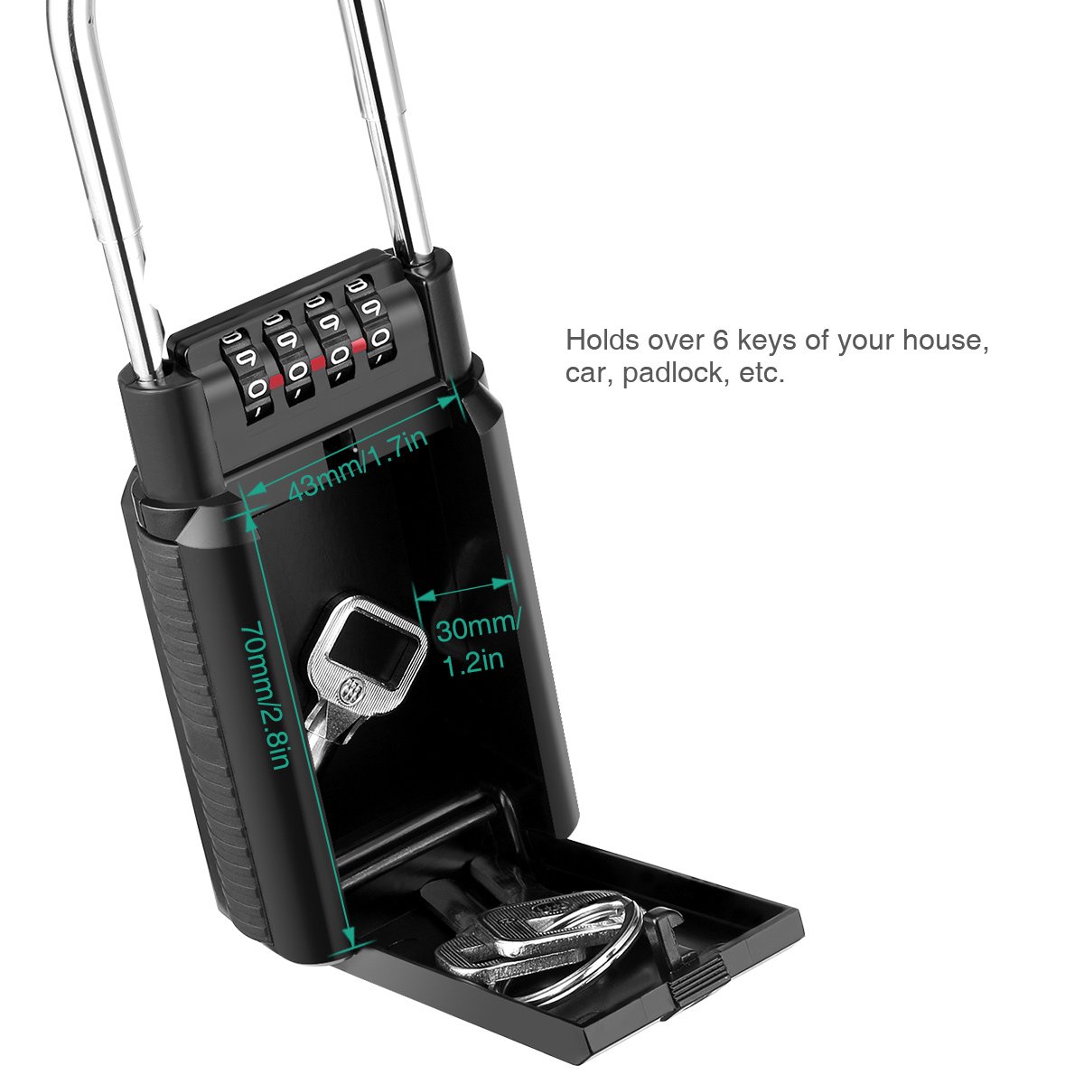 Oria Boite a Cadenas pour Clef, Boite à Clef à Code, Coffre de ...