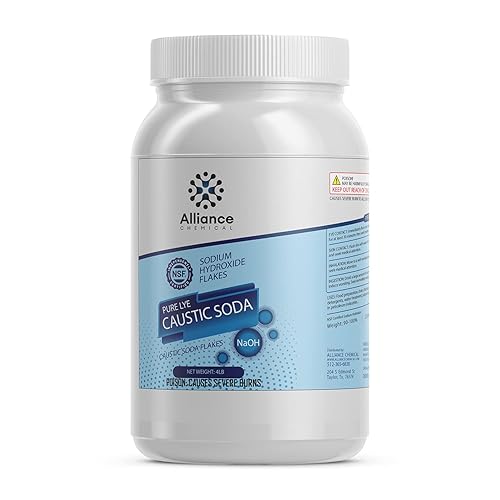 Sodium Hydroxide Flakes - Water Treatment Grade - 4 Lbs. - Pure Caustic ...