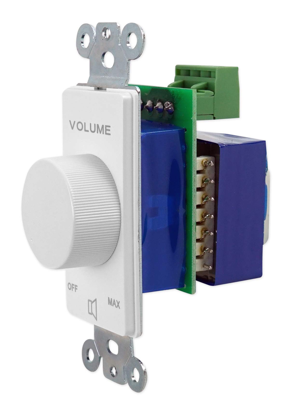 Rockville VOL7035 White 35w 70v Wall Volume Control Zone Controller Box ...