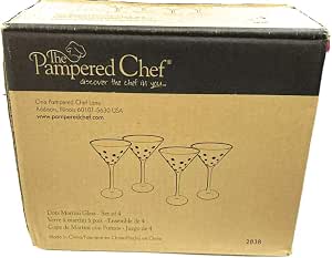 Amazon.com: Pampered Chef Dots Martini Glasses Set of Four: Home & Kitchen