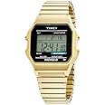 Amazon.com: Timex Men's T78677 Classic Digital Gold-Tone Stainless ...
