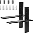 Amazon.com: Cskunxia 2 Pack Free Hanging Shelf Bracket, Heavy Duty T ...