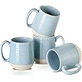 Amazon.com: Hasense 15 Ounce Porcelain Coffee Mugs Set of 4 with Large Handle Perfect for Coffee ...