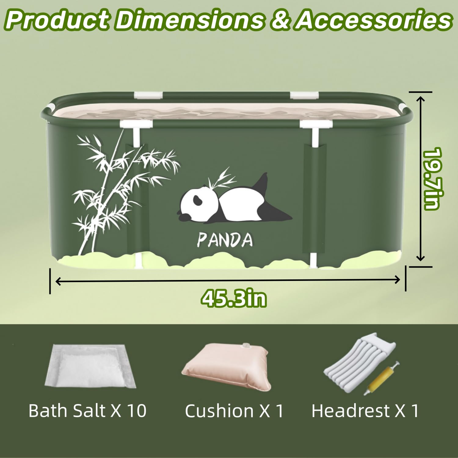 Mua Portable Bathtub, Foldable Freestanding Ice Bath Tub for Adult, 45 ...