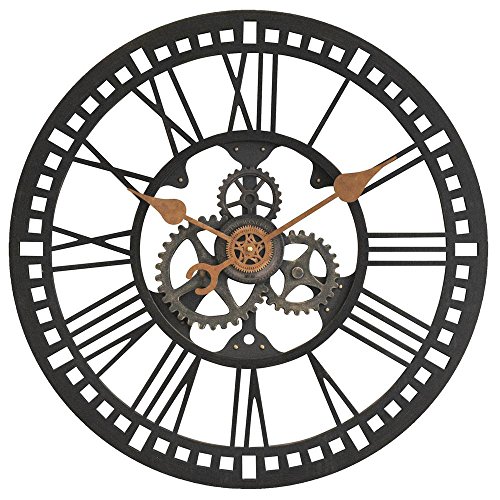 FirsTime & Co. Bronze Roman Gear Wall Clock, Large Vintage Decor for ...