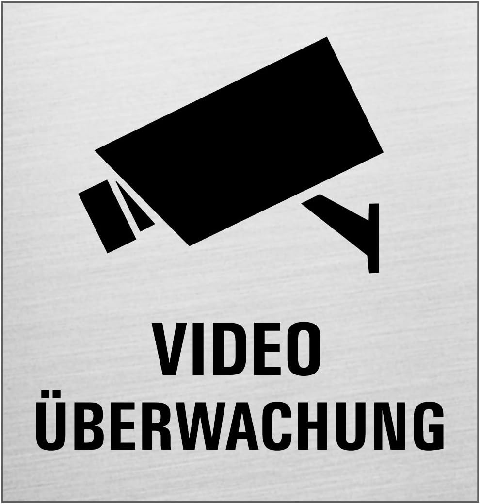 Schild Videoüberwachung Türschild videoüberwacht | Aluminium ...