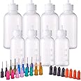 BENECREAT 8Pcs Multi Purpose DIY Precision Tip Applicator Bottles, 1/1.7 Ounce Needle Tip Glue ...