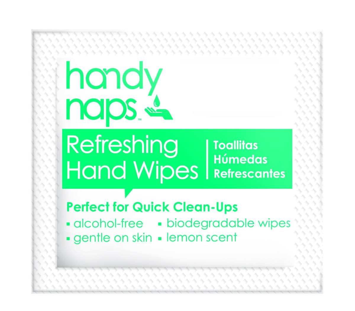 Handynaps Alcohol-Free Hand Wipes With Fresh Lemon Scent, Gentle On The ...