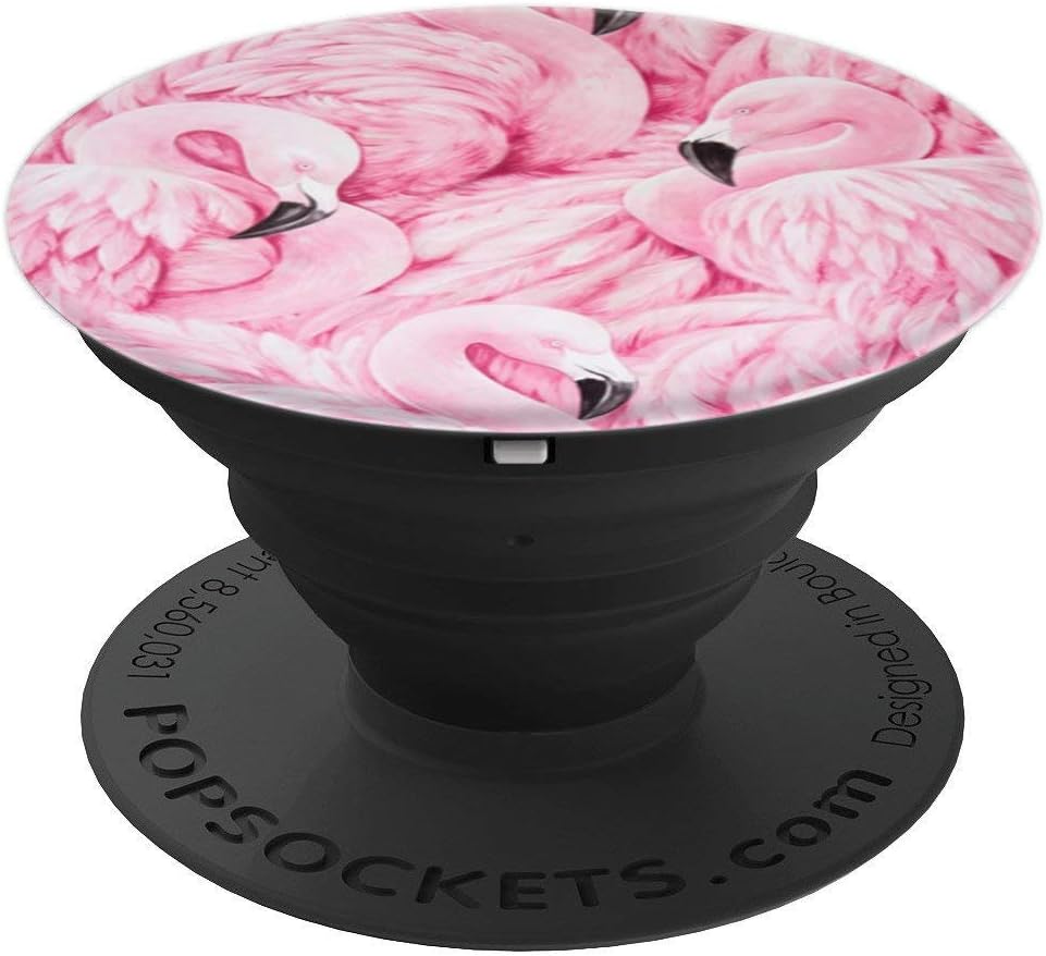 Amazon.com: Cell Phone Button Holder Pop Out Knob Cute Flamingo Pink PopSockets Grip and Stand ...