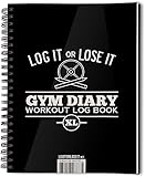 Gym Diary - pocket log book with tough, clear plastic covers... (Red ...