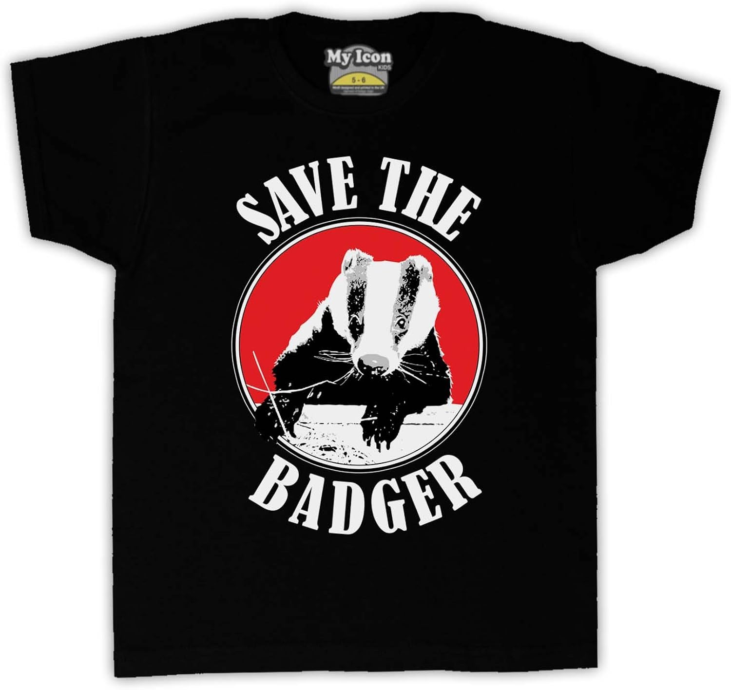Save The Badger Protest Kids T-Shirt: Amazon.co.uk: Clothing