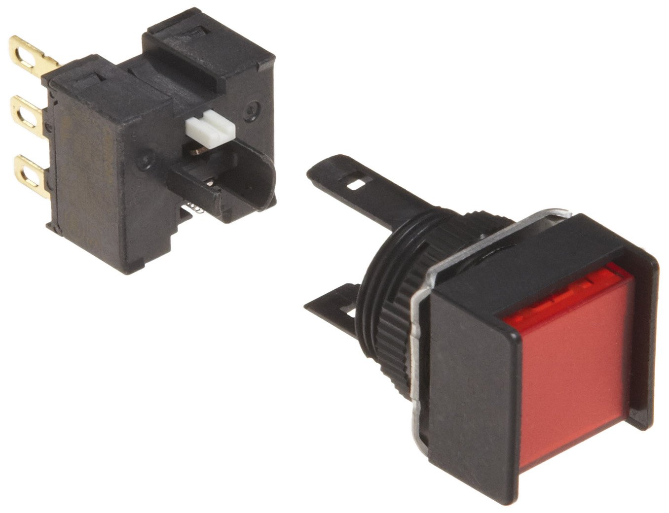 Omron A16-ARM-1 Two Way Guard Type Pushbutton and Switch, Solder ...
