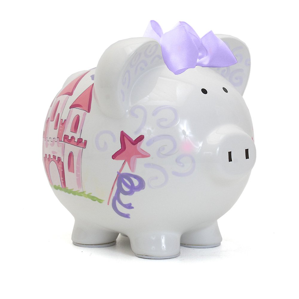 Amazon.com : Child to Cherish Ceramic Piggy Bank for Girls, Magic Fairy ...