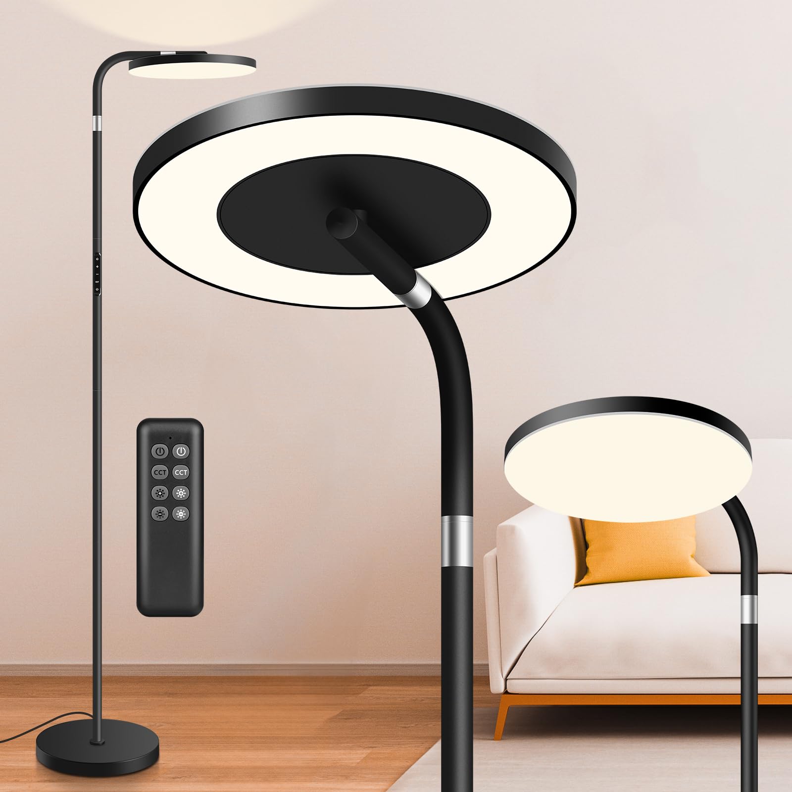Umikk Floor Lamp, LED Floor Lamps for Living Room with Remote and Touch ...