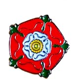 Tudor Rose Pin Badge in Fine English Pewter, Handmade: Amazon.co.uk ...