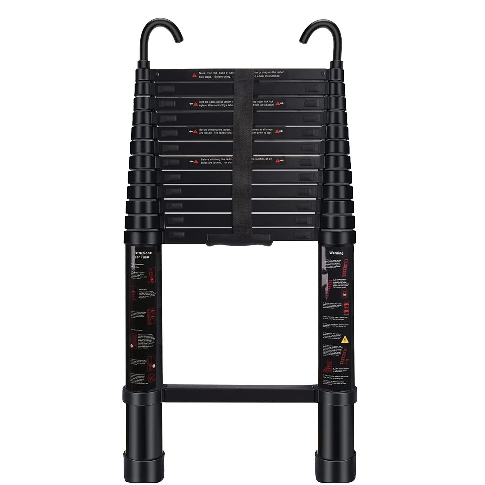 ARCHOM Telescoping Ladder 16 FT - Aluminum Telescopic Ladder with Hooks ...