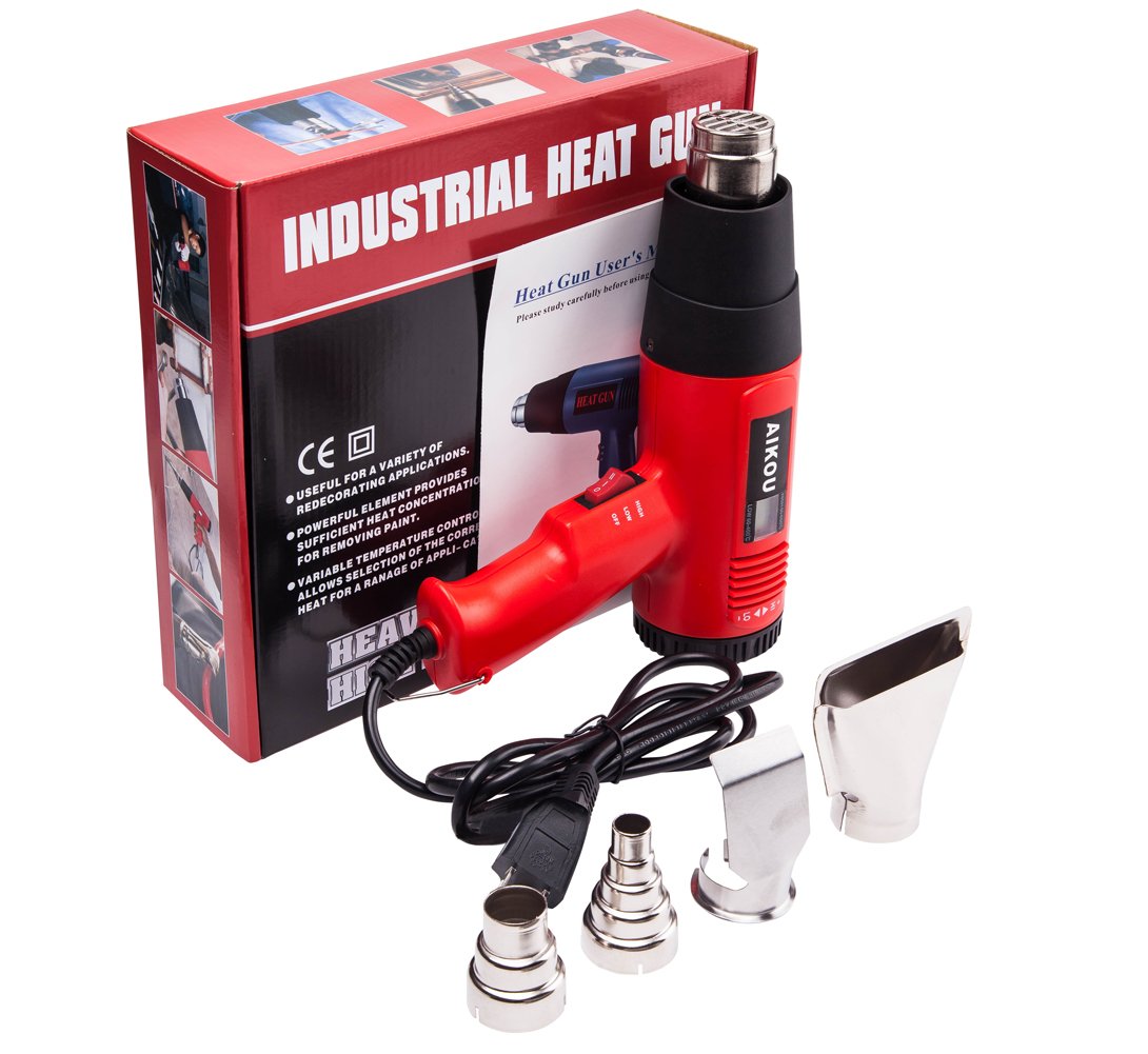 AIKOU 1800W Adjustable Temperature Hot Air Heat Gun with Digital ...