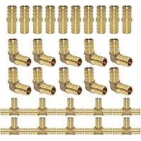 Hooshing 1/2 inch PEX Fittings, 30PCS PEX Fitting Combo 1/2 Inch PEX Straight Coupling (10PCS ...