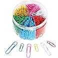 Amazon.com : Paper Clips, OUHL 450 Pieces Colored Paperclips, Medium ...