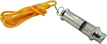 Amazon.com: Deluxe Metal Train Conductor Whistle with Lanyard, Silver ...
