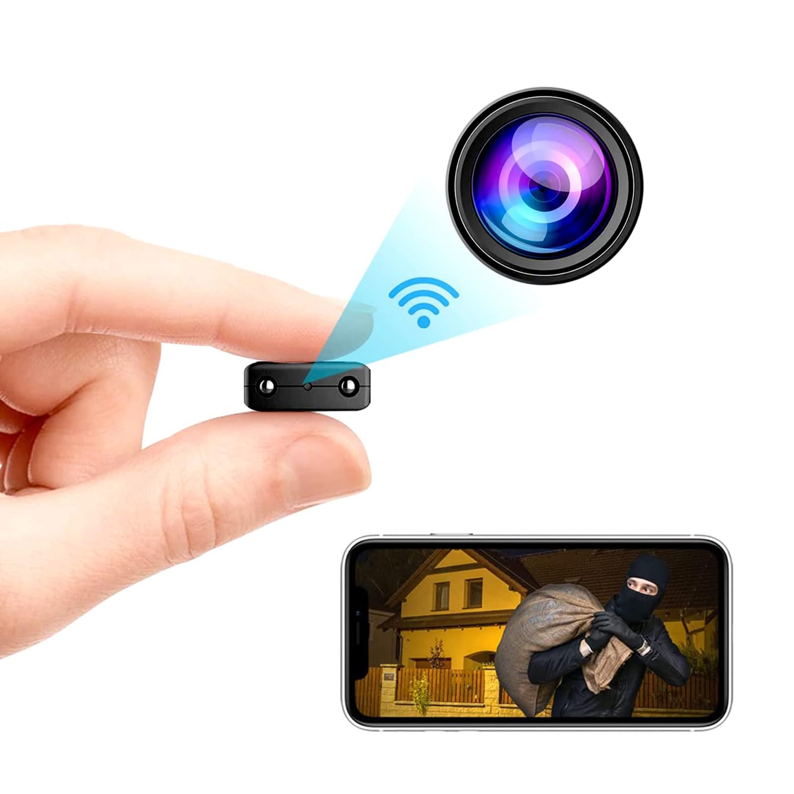 Pyzzia Hidden Camera for Spy Small WiFi Hidden Camera 1080P HD Smart ...