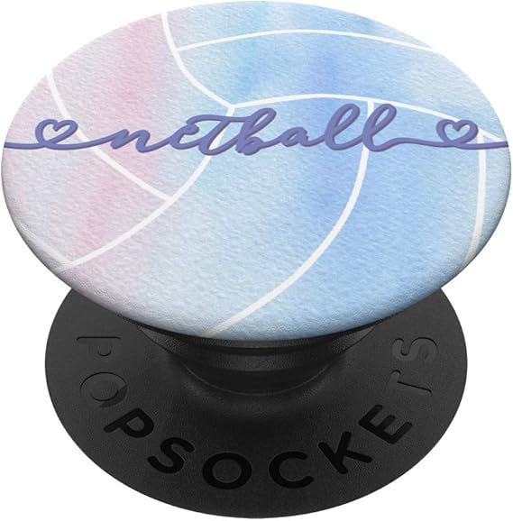 I Love Netball Pastel Purple Watercolor Aesthetic PopSockets PopGrip ...