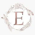 Amazon.com: EMC Graphics Letter M Rose Gold Pink Initial Monogram ...