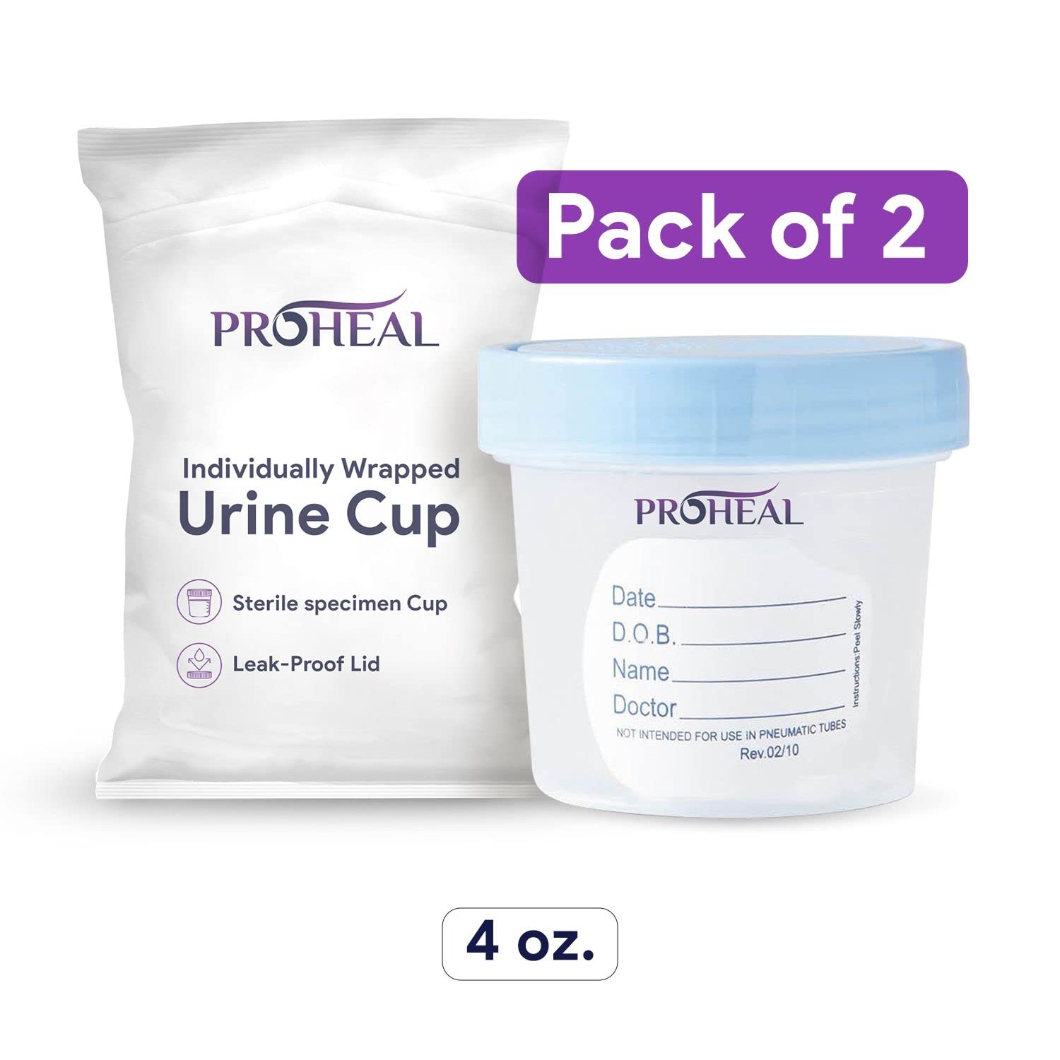 Mua Sterile Urine Specimen Cups with Lids (2PK)- 4 oz. Sample Urine ...