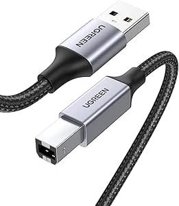 Amazon.com: UGREEN USB Printer Cable, 10 FT USB 2.0 A-Male to B-Male ...