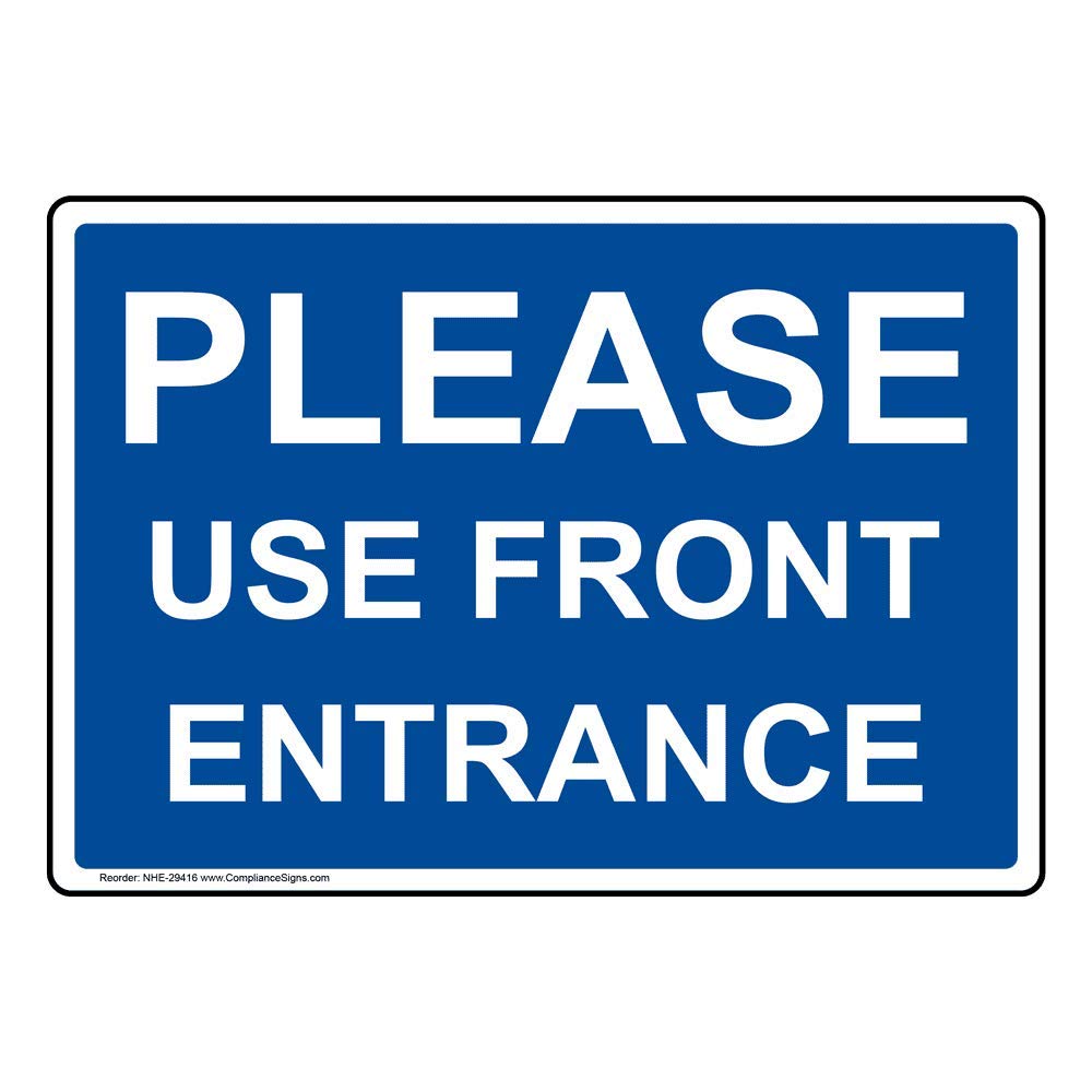 Amazon.com: Please Use Front Entrance Label Decal, 5x3.5 inch 4-Pack ...