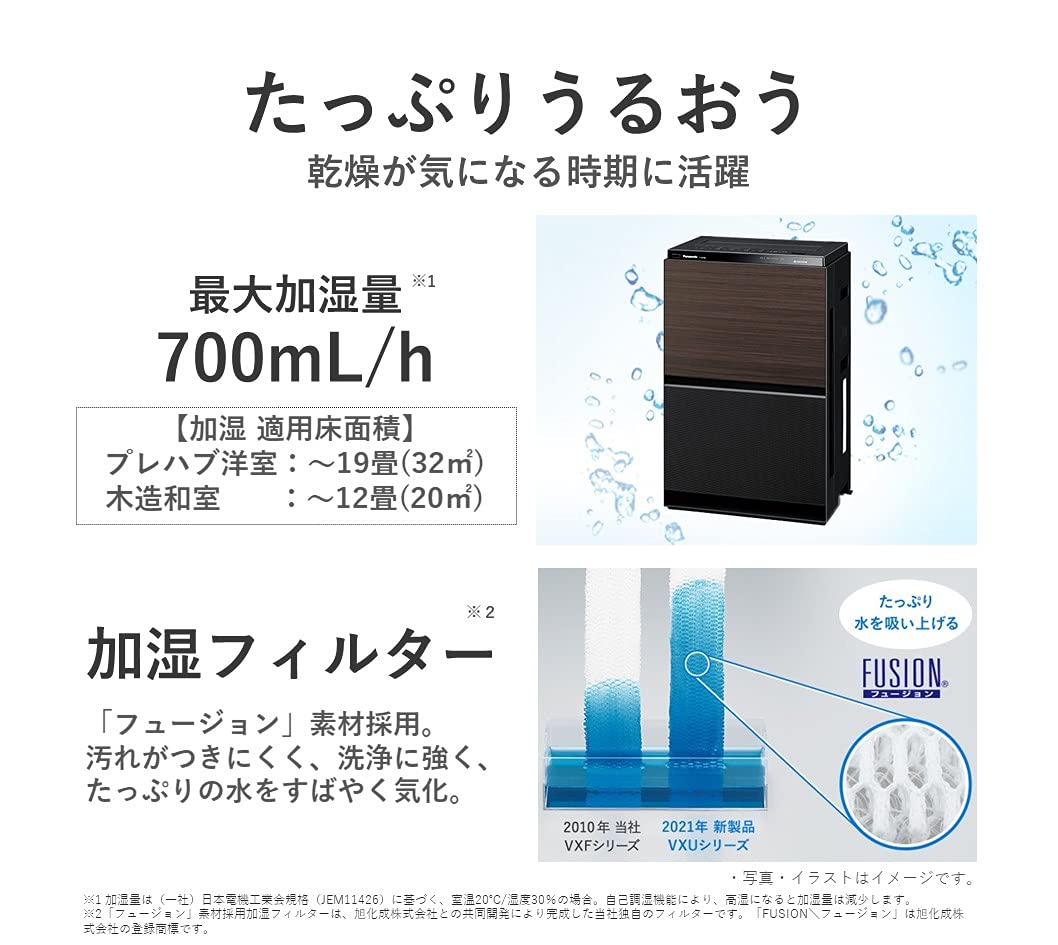 Mua Panasonic F-VC70XU-K Humidifier, Air Purifier, 9.6 trillion ...