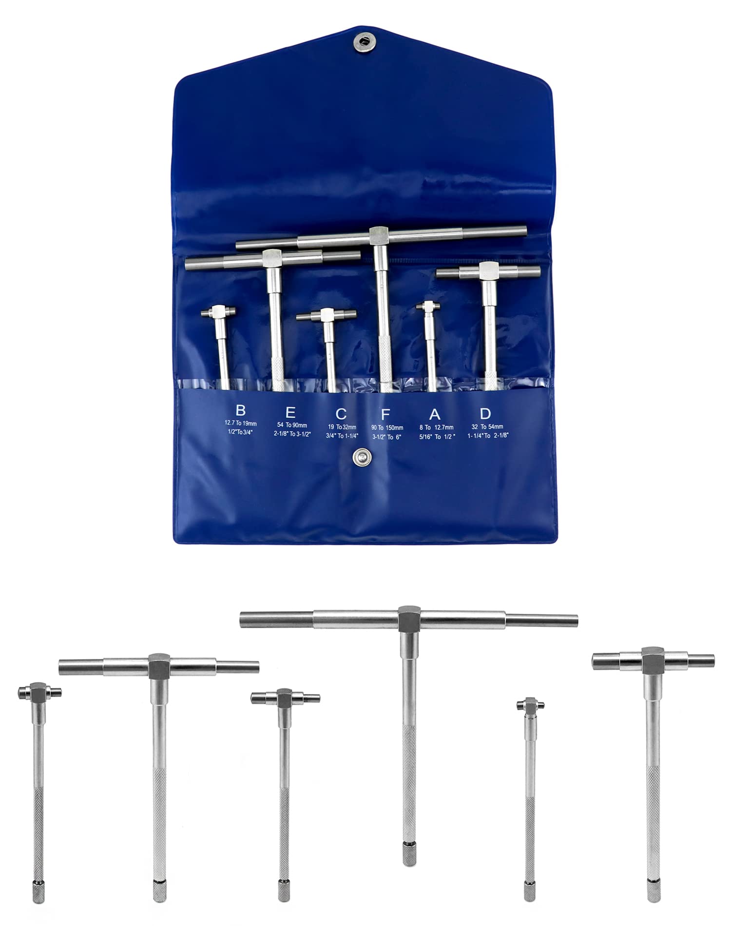 Mua QWORK 5/16" to 6" Telescopic Gauge Bore Gauge, 6 Pack Hole Gauge ...
